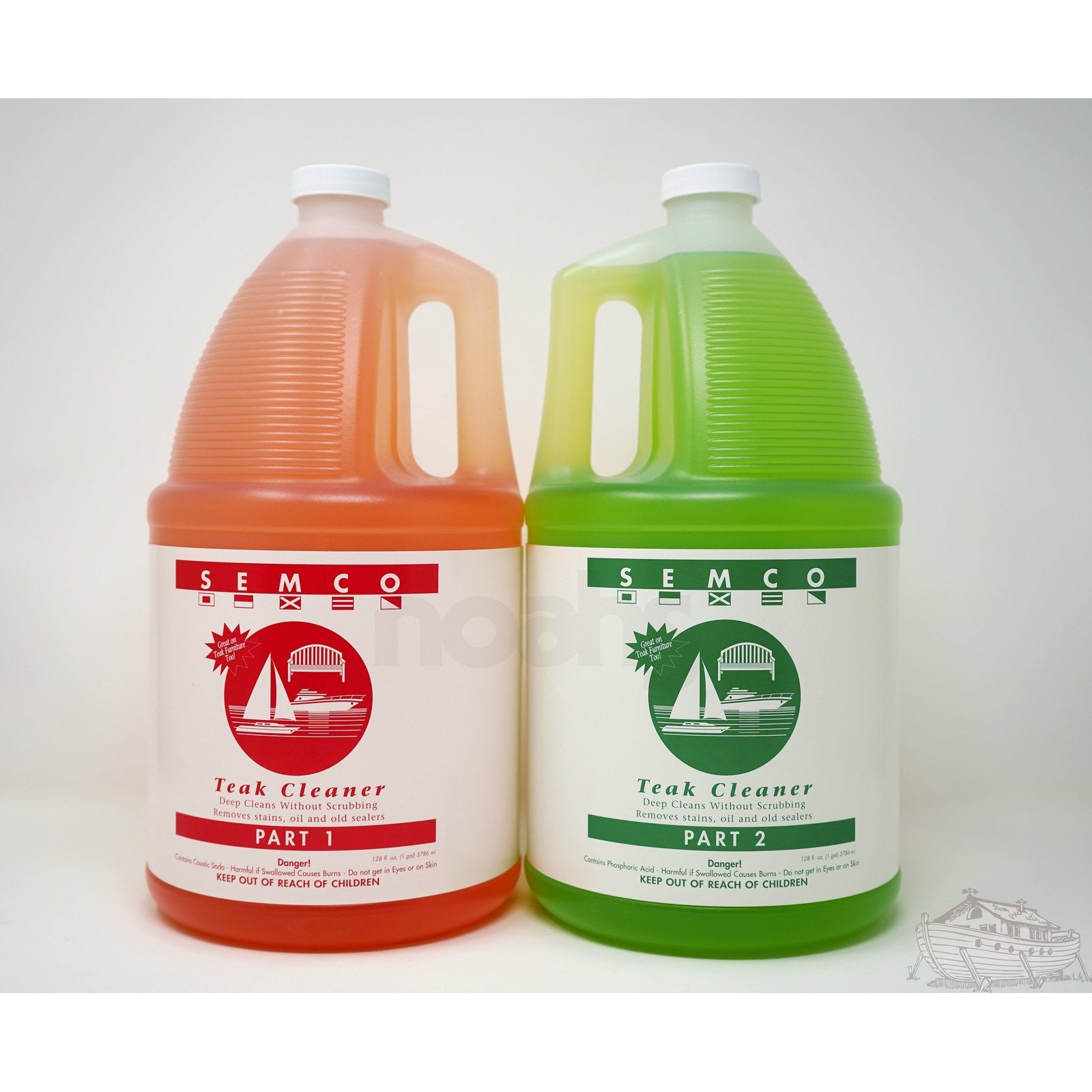 Semco 2 Part Teak Cleaner | Deep Clean & Brighten Teak Wood - Noah's Marine